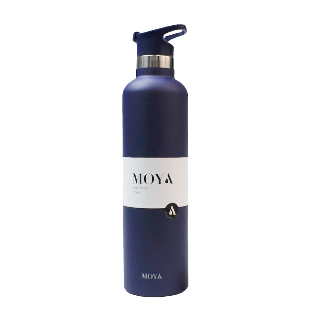 Moya Coral Reef Water Bottle 1Ltr W/Spout Lid - Navy – The Loft General ...